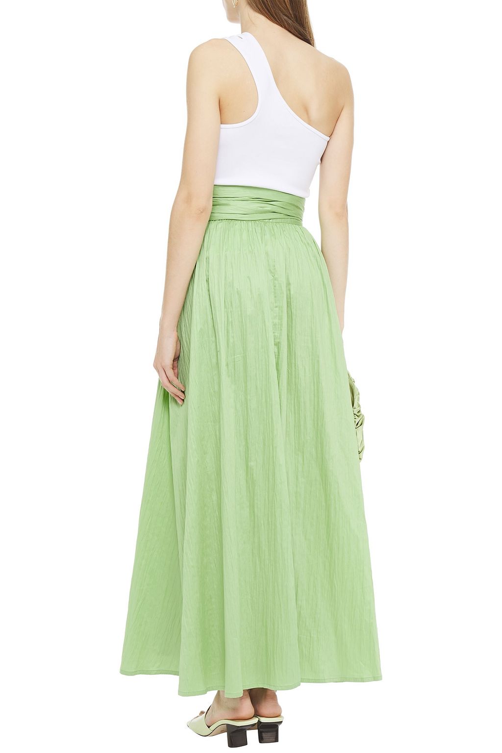 RODEBJER Journey gathered crinkled-cotton maxi wrap skirt | THE OUTNET