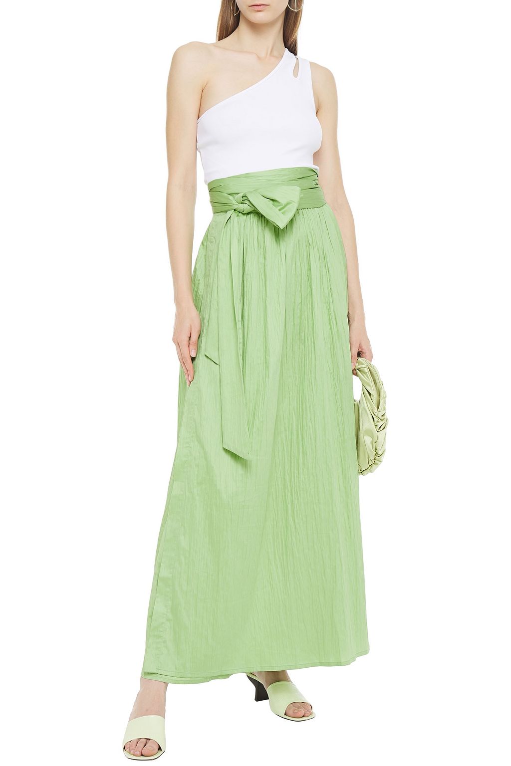 RODEBJER Journey gathered crinkled-cotton maxi wrap skirt | THE OUTNET