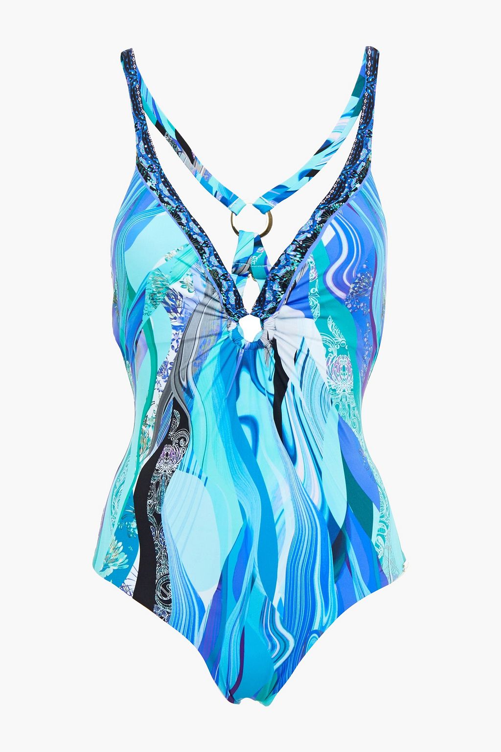 Camilla Crystal Embellished Printed Swimsuit The Outnet