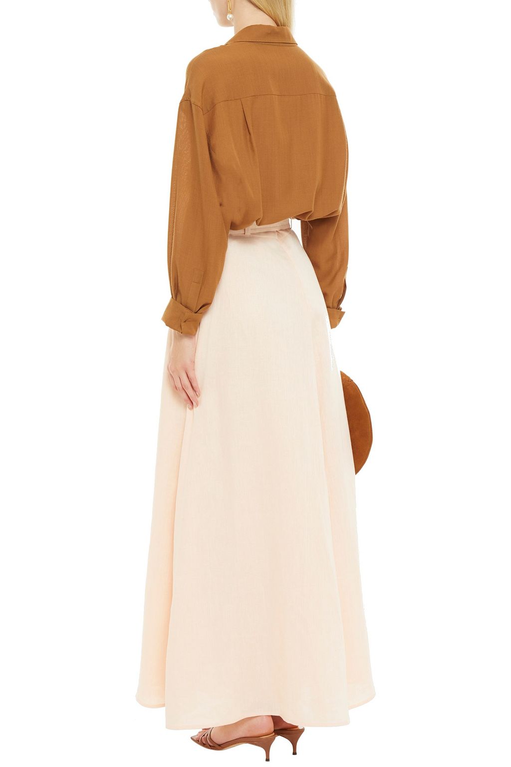 Zimmermann Super Eight Belted Linen Maxi Skirt The Outnet