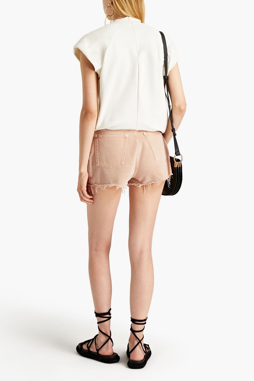 SAINT LAURENT Frayed denim shorts | THE OUTNET