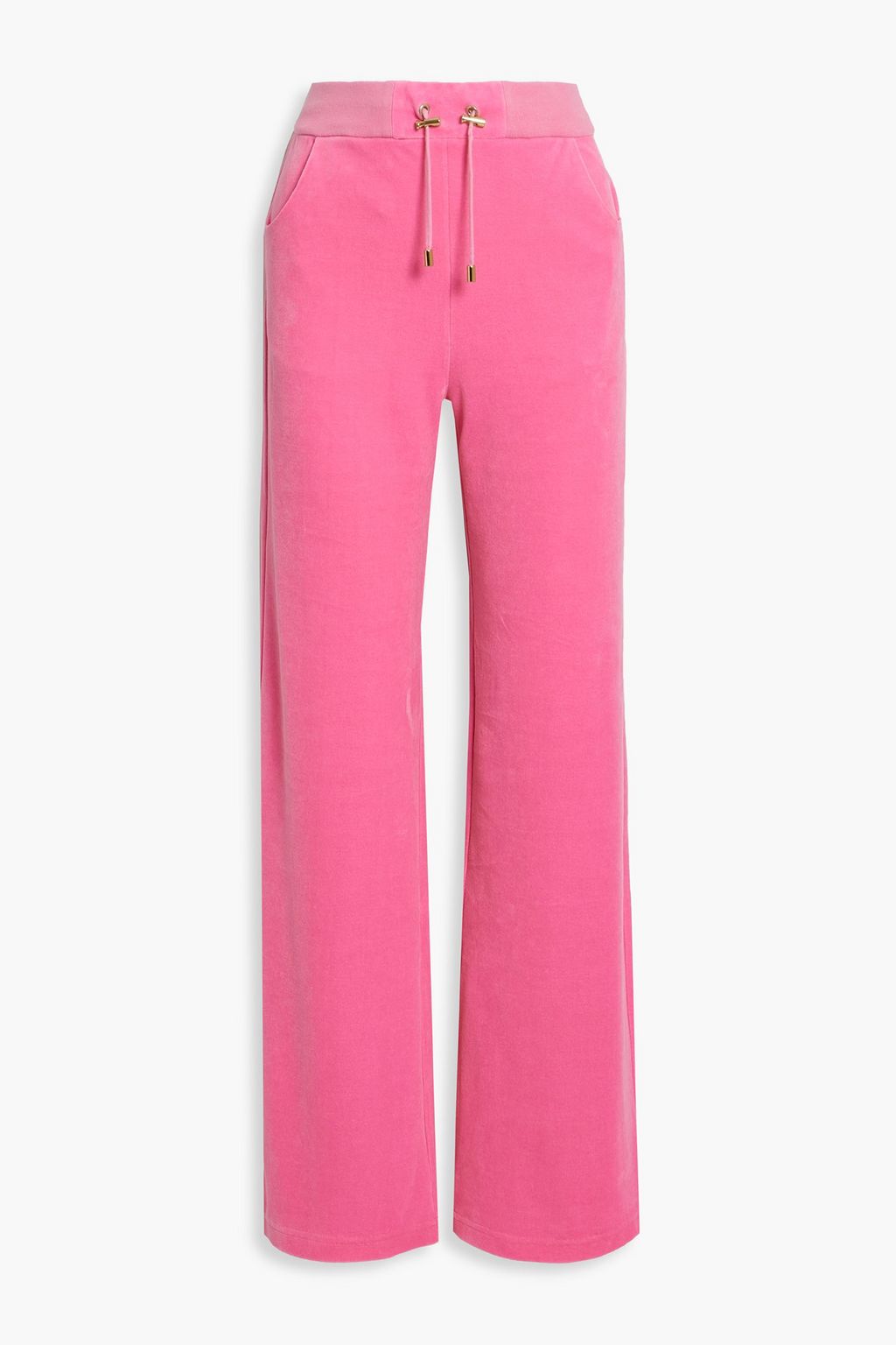 BALMAIN + Barbie appliquéd cotton-blend velour track pants | THE OUTNET