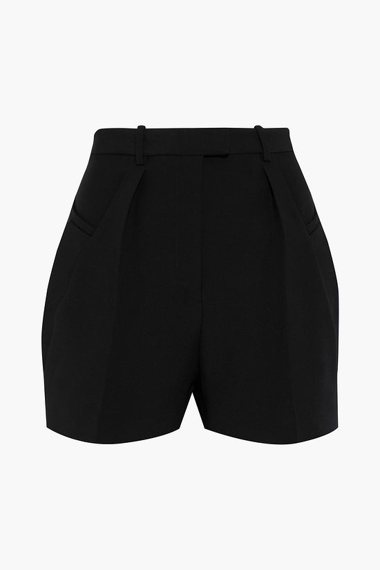 IRO Optik pleated wool-blend crepe shorts | THE OUTNET