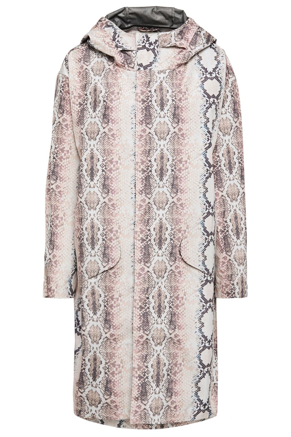 MAJE Oversized snake-print shell hooded jacket | THE OUTNET