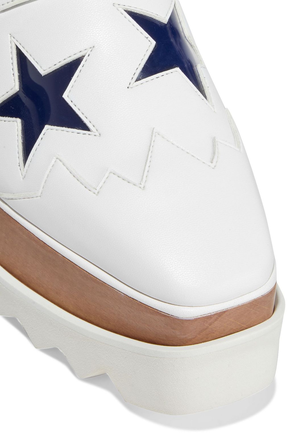 STELLA MCCARTNEY Elyse laser-cut faux leather and PVC platform brogues ...