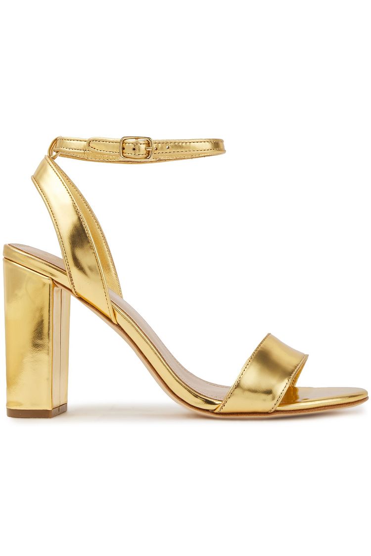SANDRO Mirrored-leather sandals | THE OUTNET