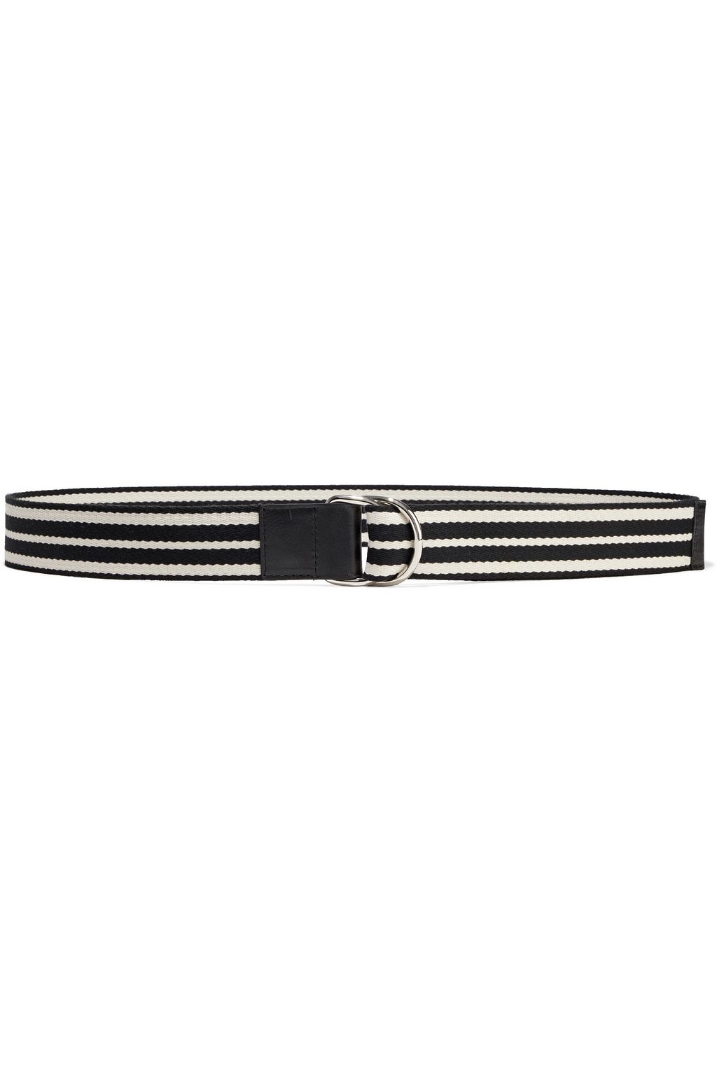 RED(V) Leather-trimmed striped canvas belt | THE OUTNET