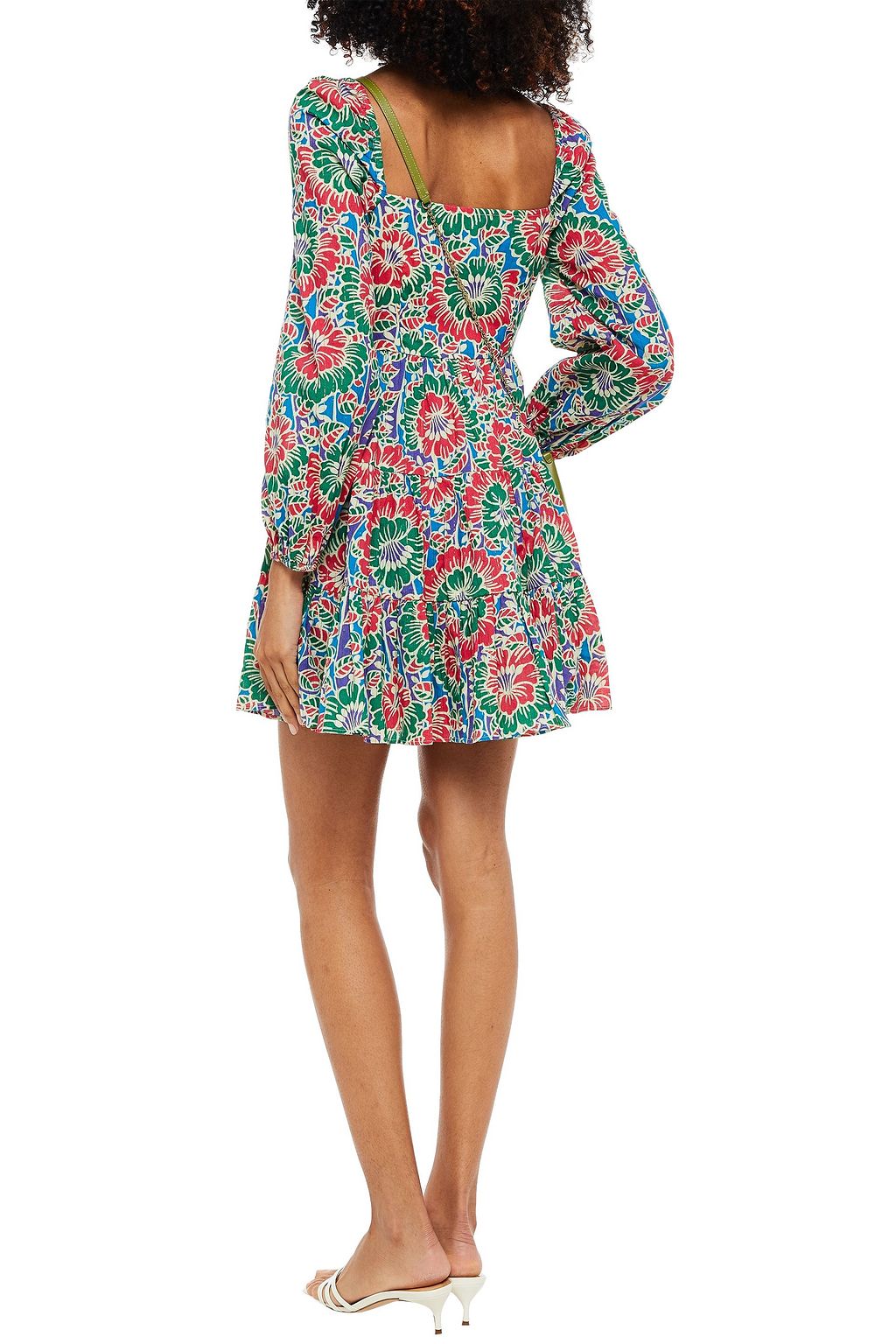 RIXO Roxy gathered floral-print cotton-blend mini dress | THE OUTNET