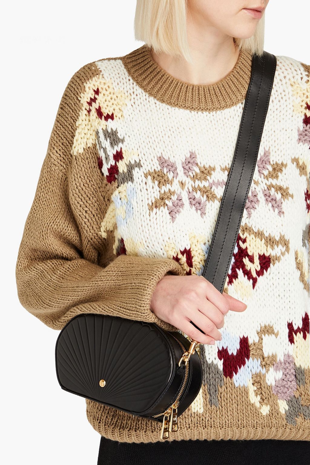 See By ChloÉ Shell Embossed Leather Shoulder Bag The Outnet