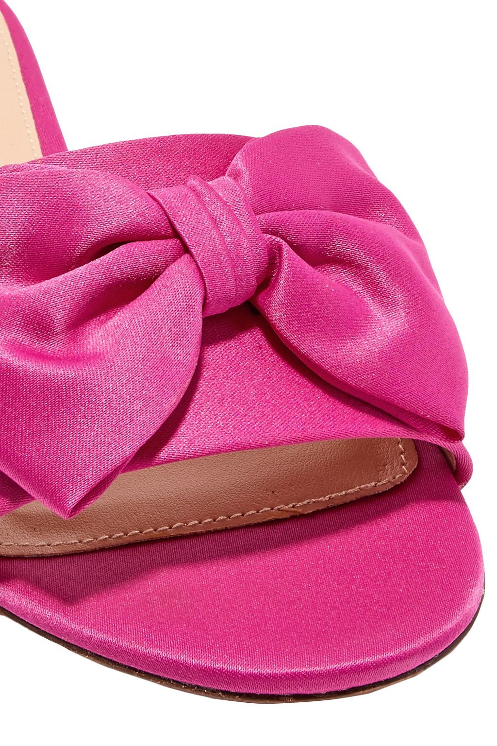 J.CREW Bow-embellished satin slides | THE OUTNET