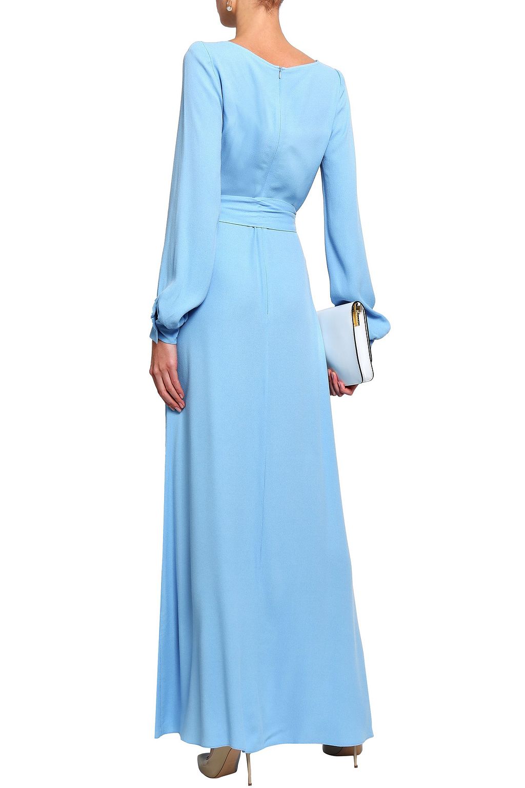 GOAT Evelina belted crepe maxi dress | THE OUTNET