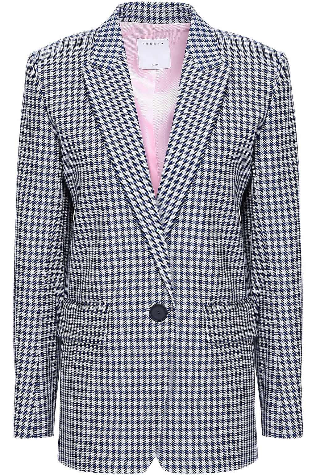 SANDRO Checked cotton-jacquard blazer | THE OUTNET