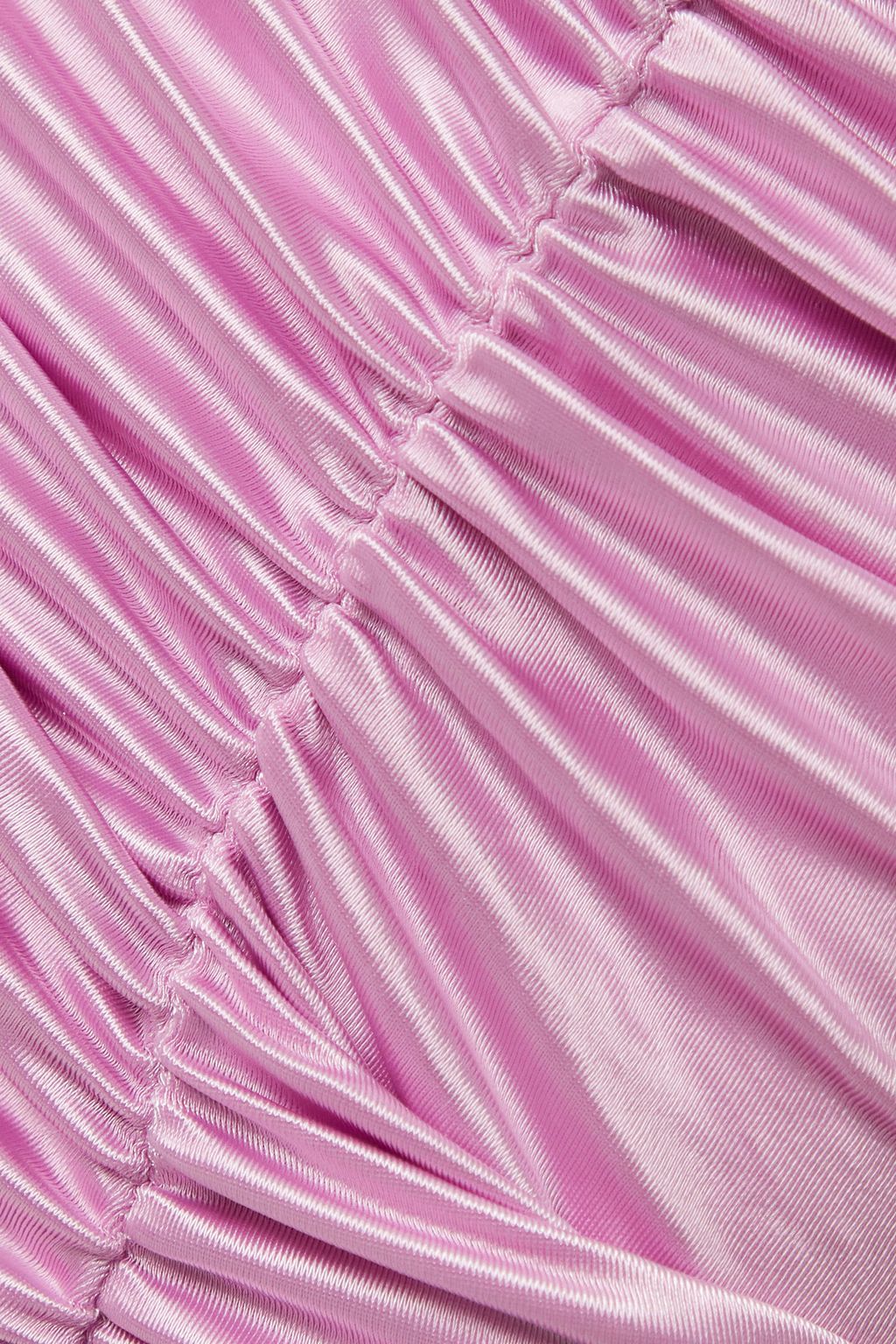 ISA BOULDER Sculpture ruched stretch-satin high-rise bikini briefs ...