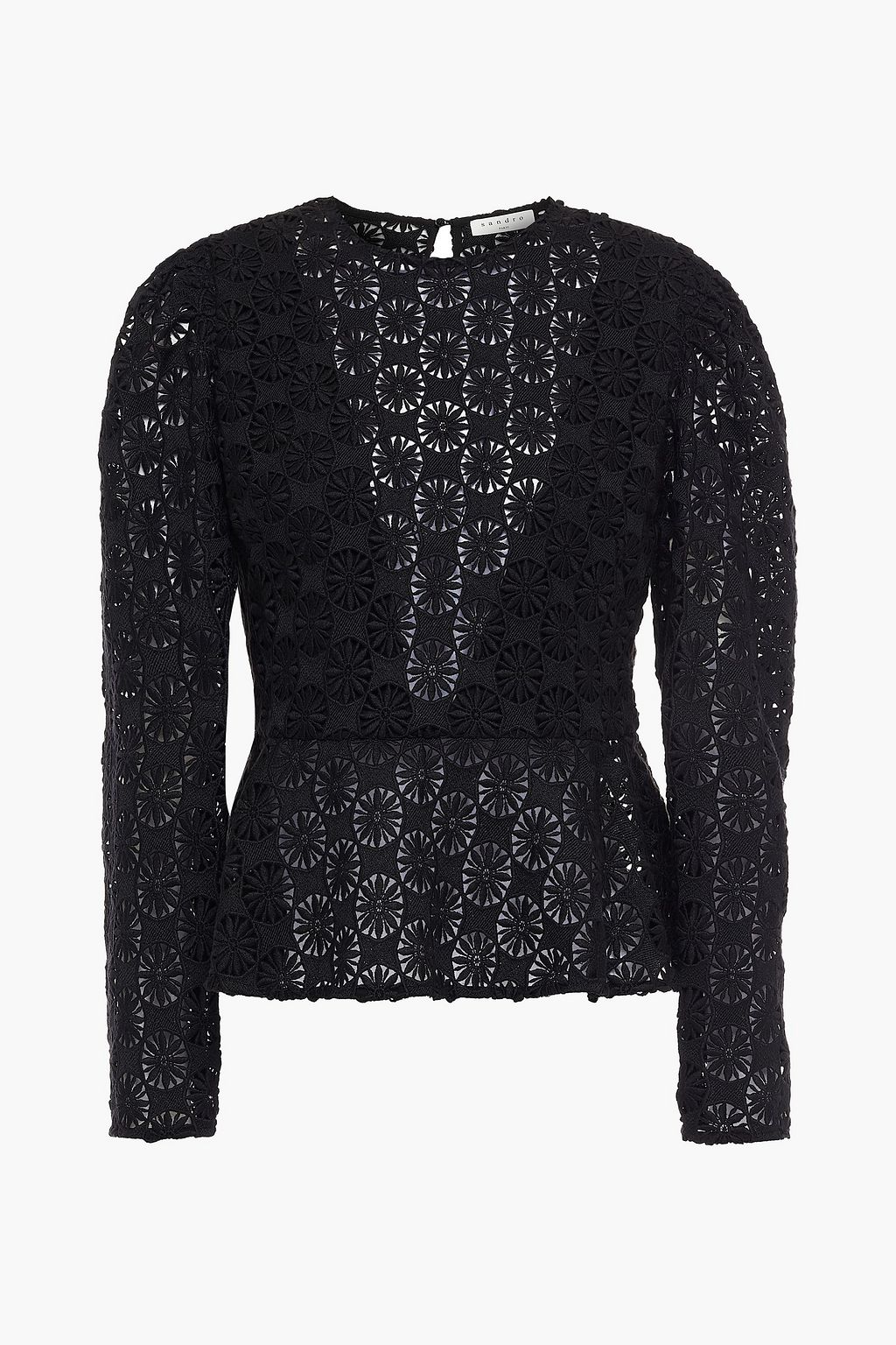 SANDRO Feley macramé lace top | THE OUTNET