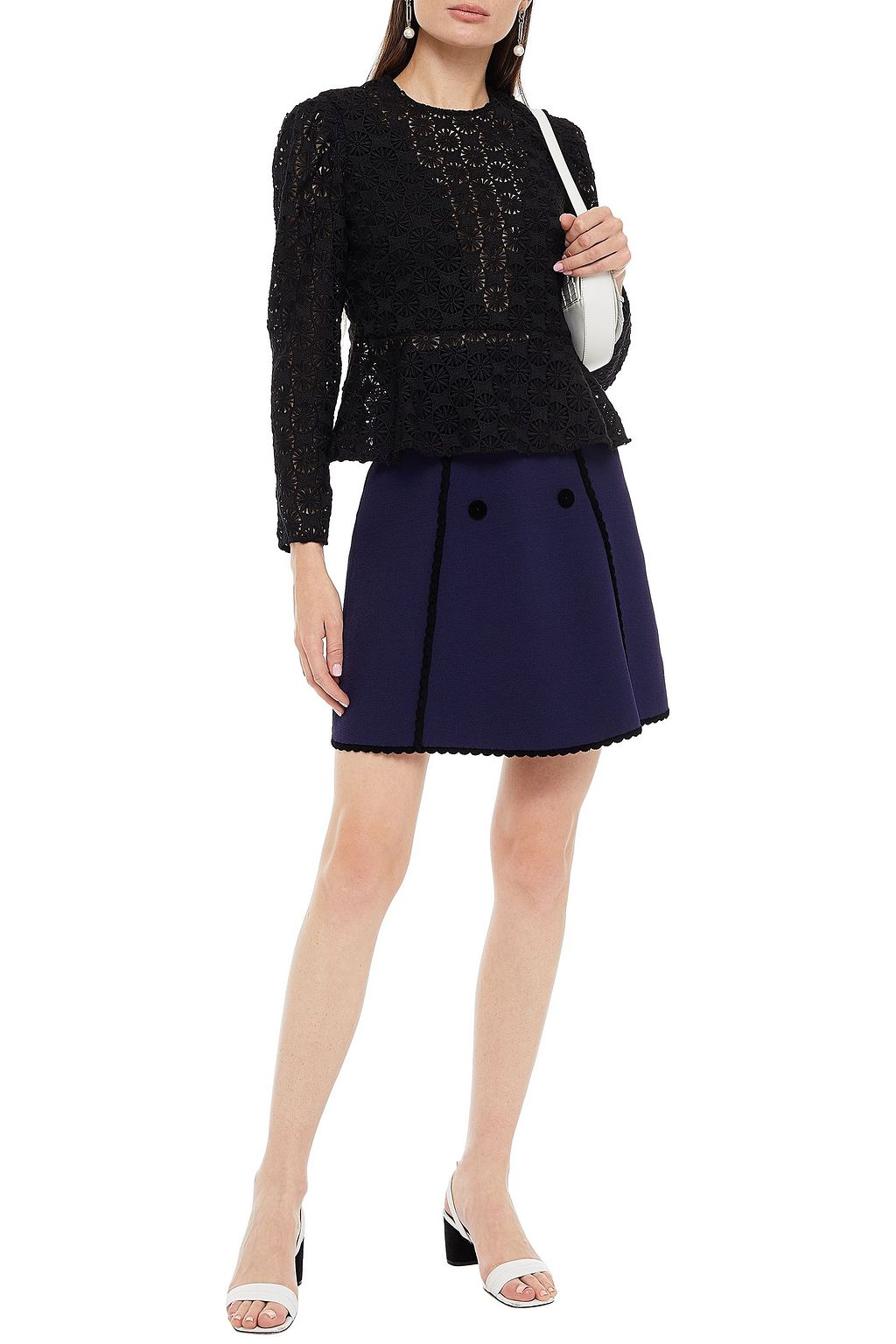 SANDRO Feley macramé lace top | THE OUTNET