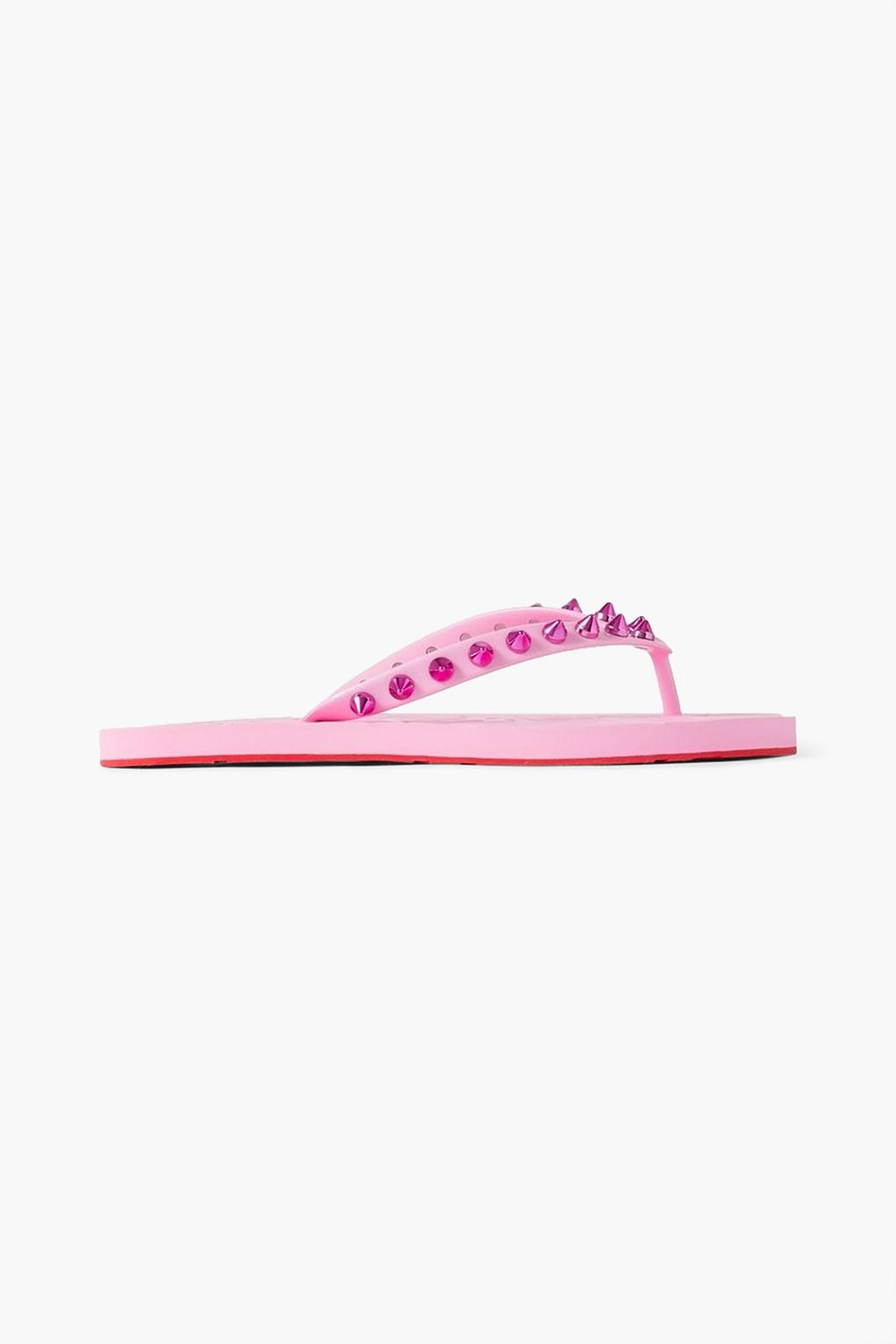 CHRISTIAN LOUBOUTIN Loubi Flip spiked rubber flip flops | THE OUTNET