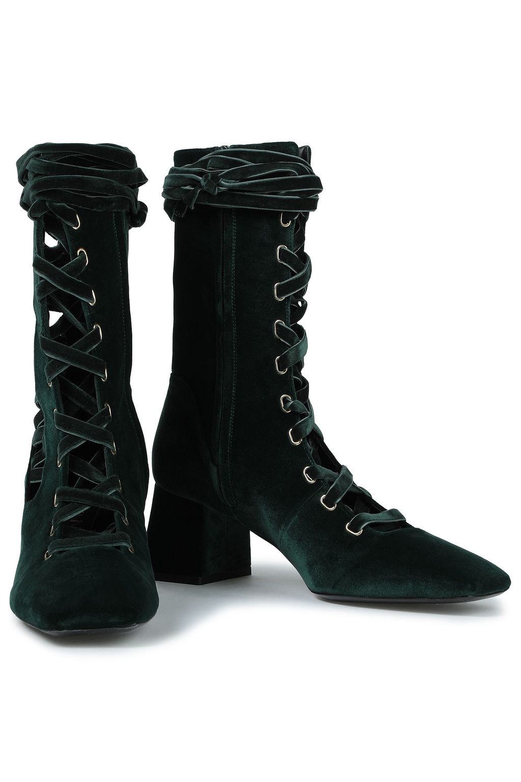 Zimmermann Lace Up Velvet Ankle Boots The Outnet