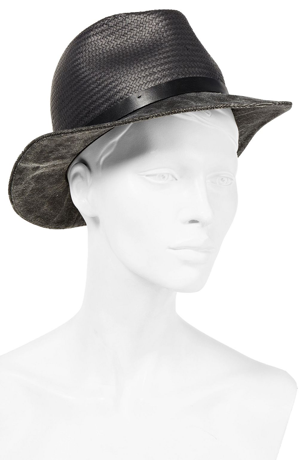 RAG & BONE Canvas-paneled paper fedora | THE OUTNET