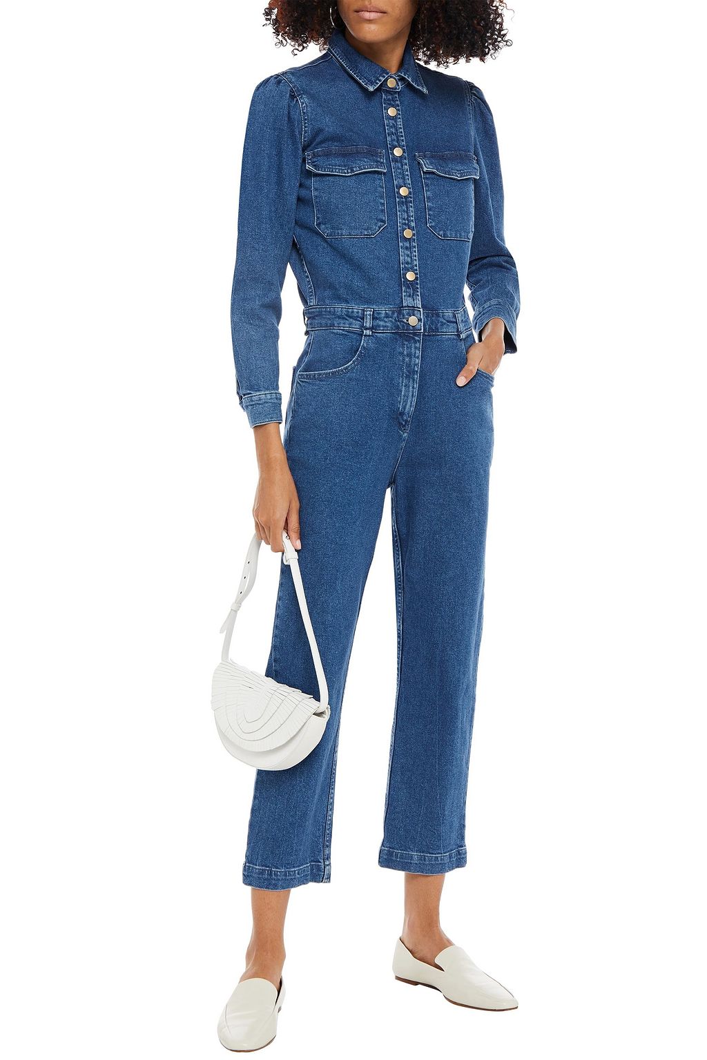 Dl1961 Freja Cropped Denim Jumpsuit The Outnet