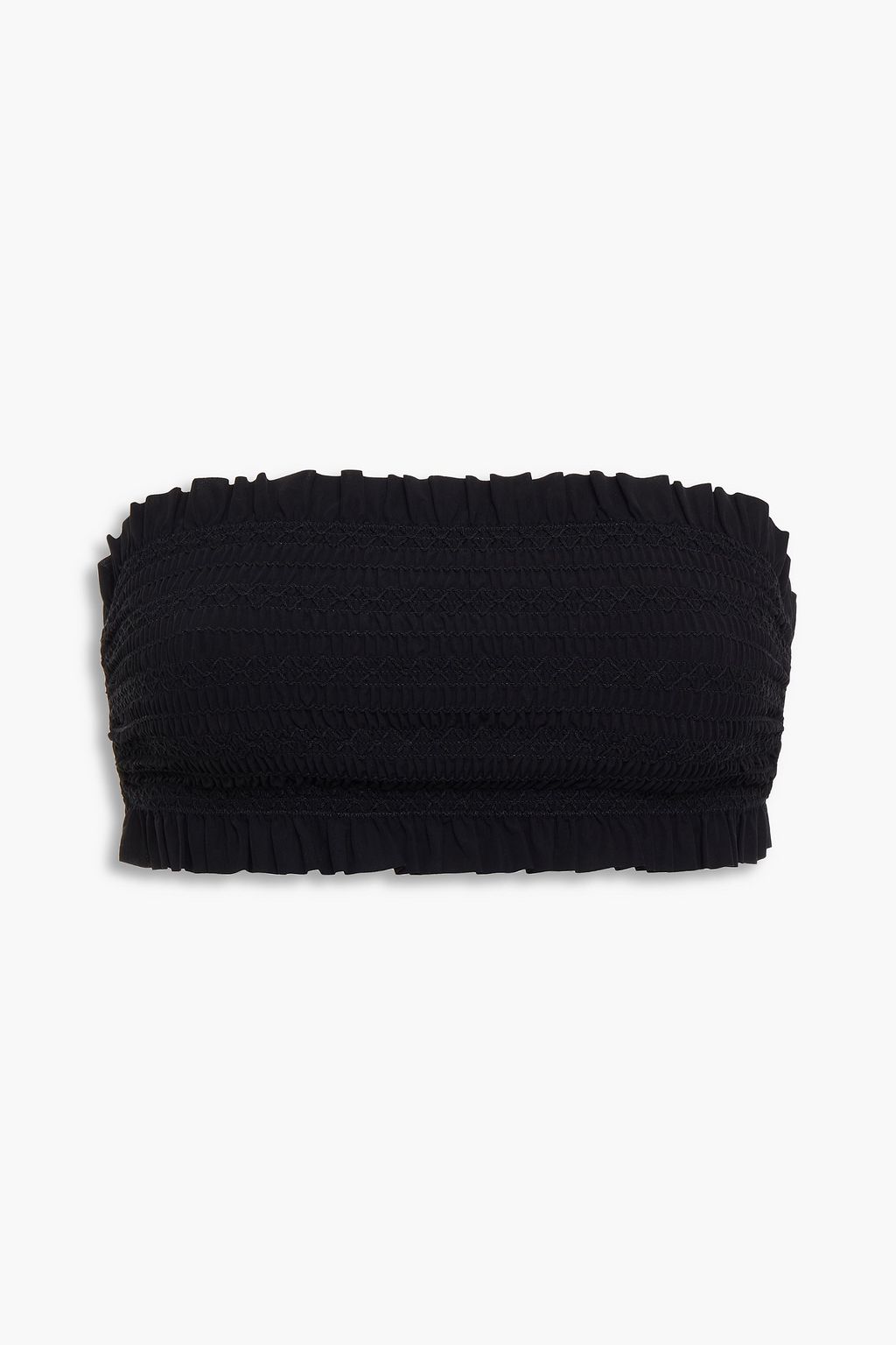 TORY BURCH Shirred ruffled bikini top | THE OUTNET