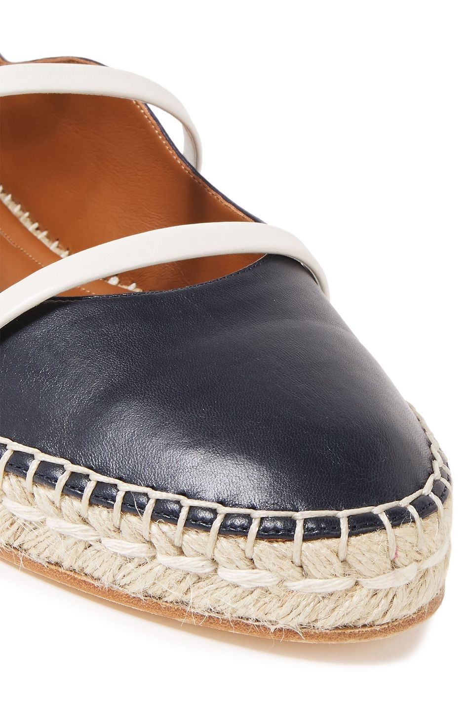 Midnight blue Selina scalloped leather espadrilles | Sale up to 70% off ...