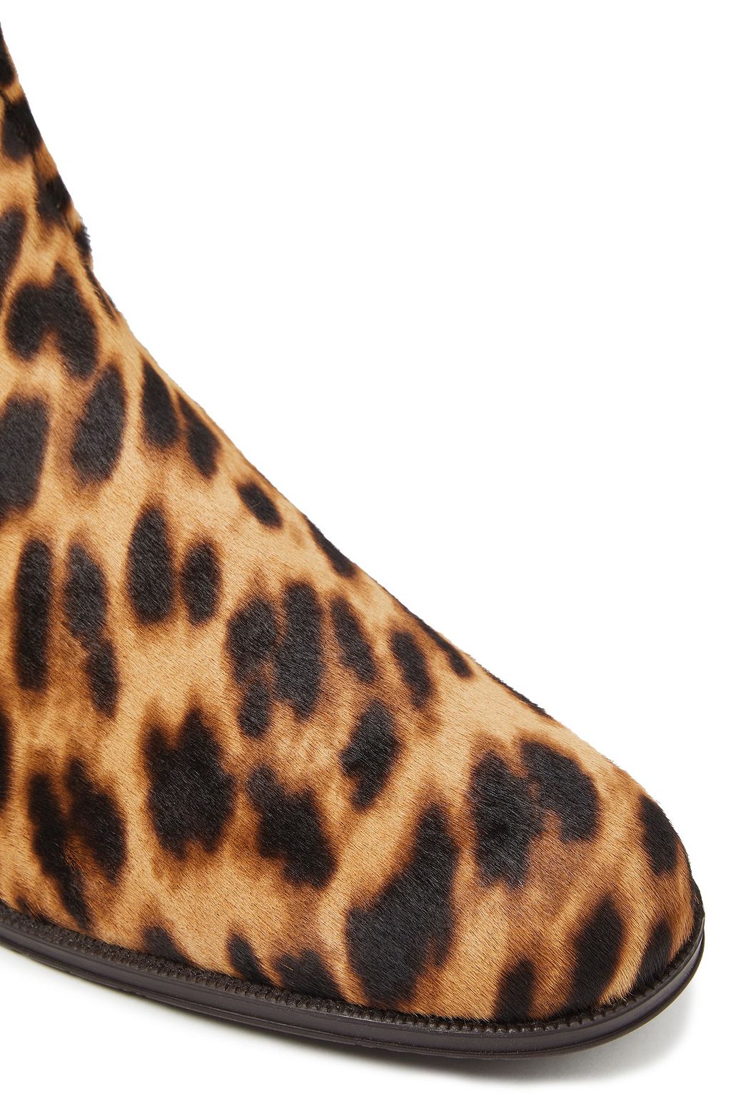 Tods Leopard Print Calf Hair Knee Boots The Outnet