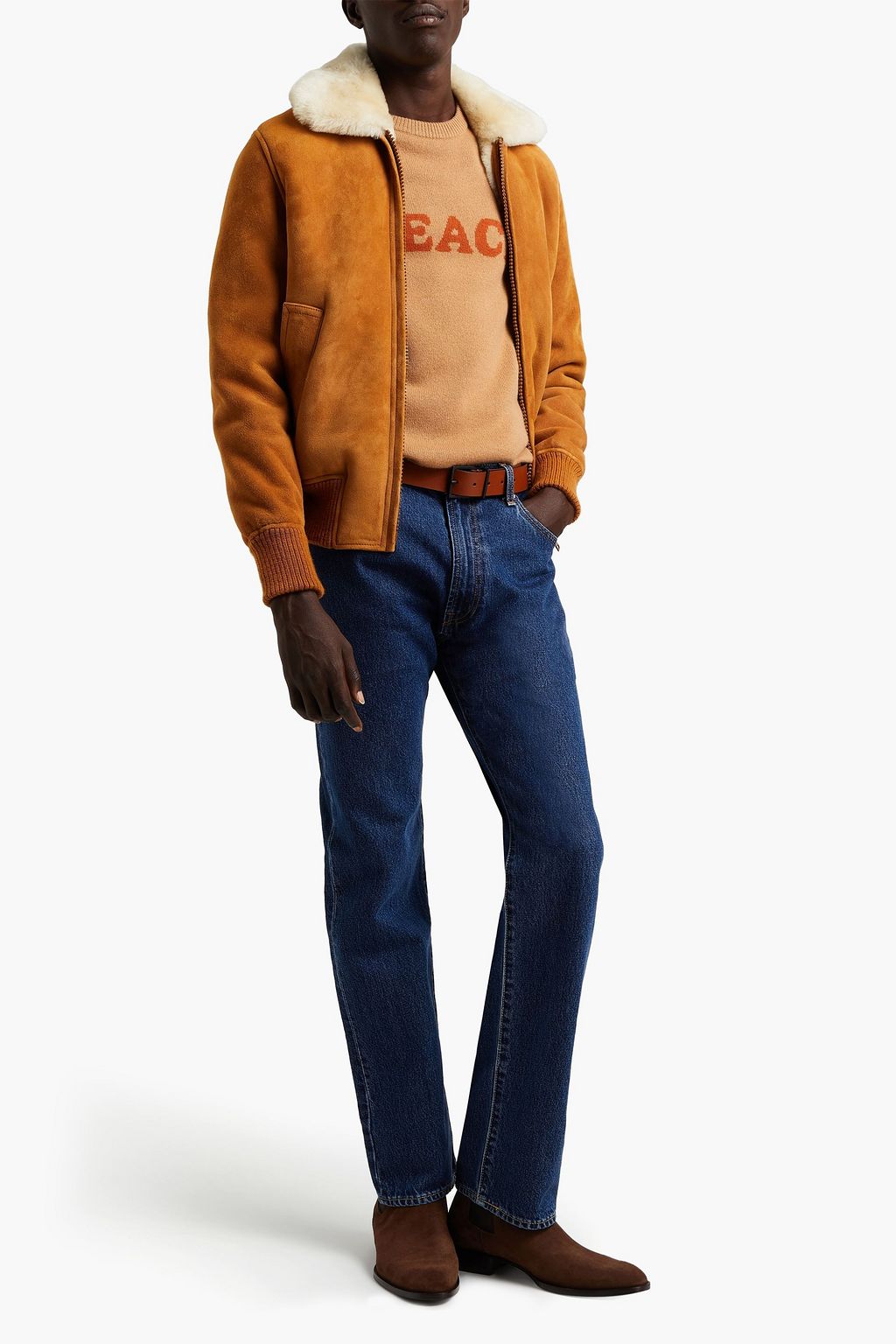 SANDRO Shearling jacket | THE OUTNET