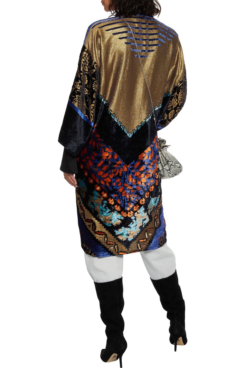 ETRO Printed metallic devoré-velvet kimono | THE OUTNET
