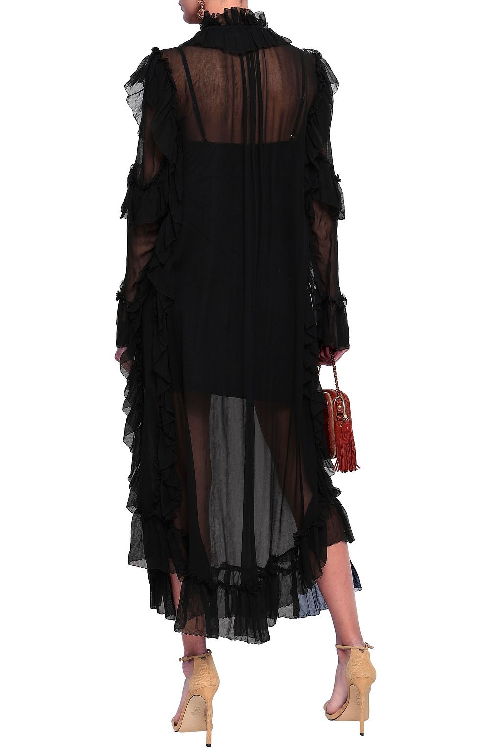 Zimmermann Ruffled Silk Georgette Midi Dress The Outnet