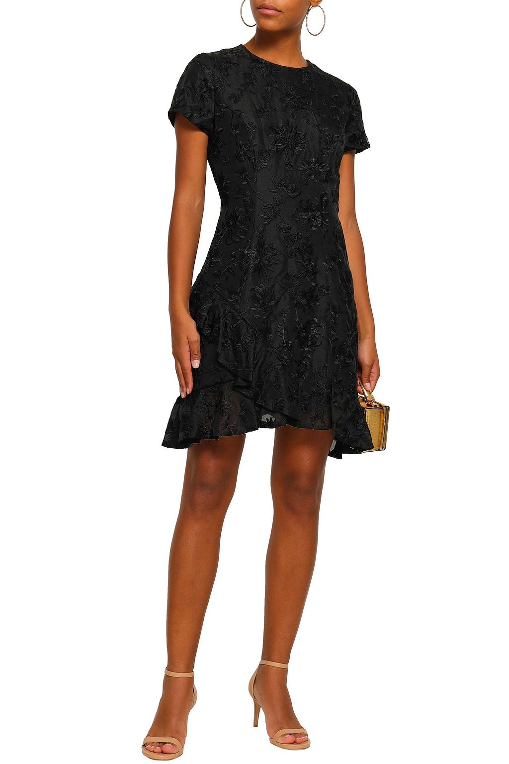 Zimmermann Cutout Ruffled Silk Organza Mini Dress The Outnet
