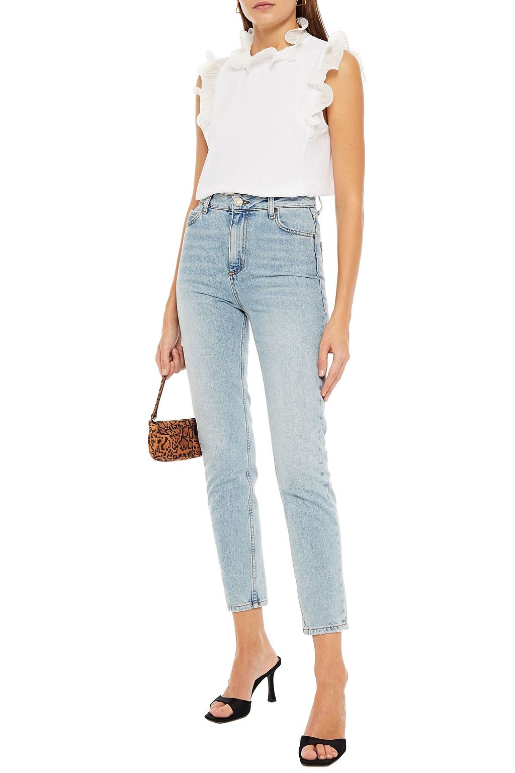 SANDRO High-rise slim-leg jeans | THE OUTNET