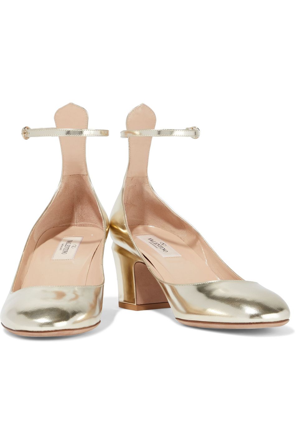 VALENTINO GARAVANI Tango metallic leather pumps | THE OUTNET