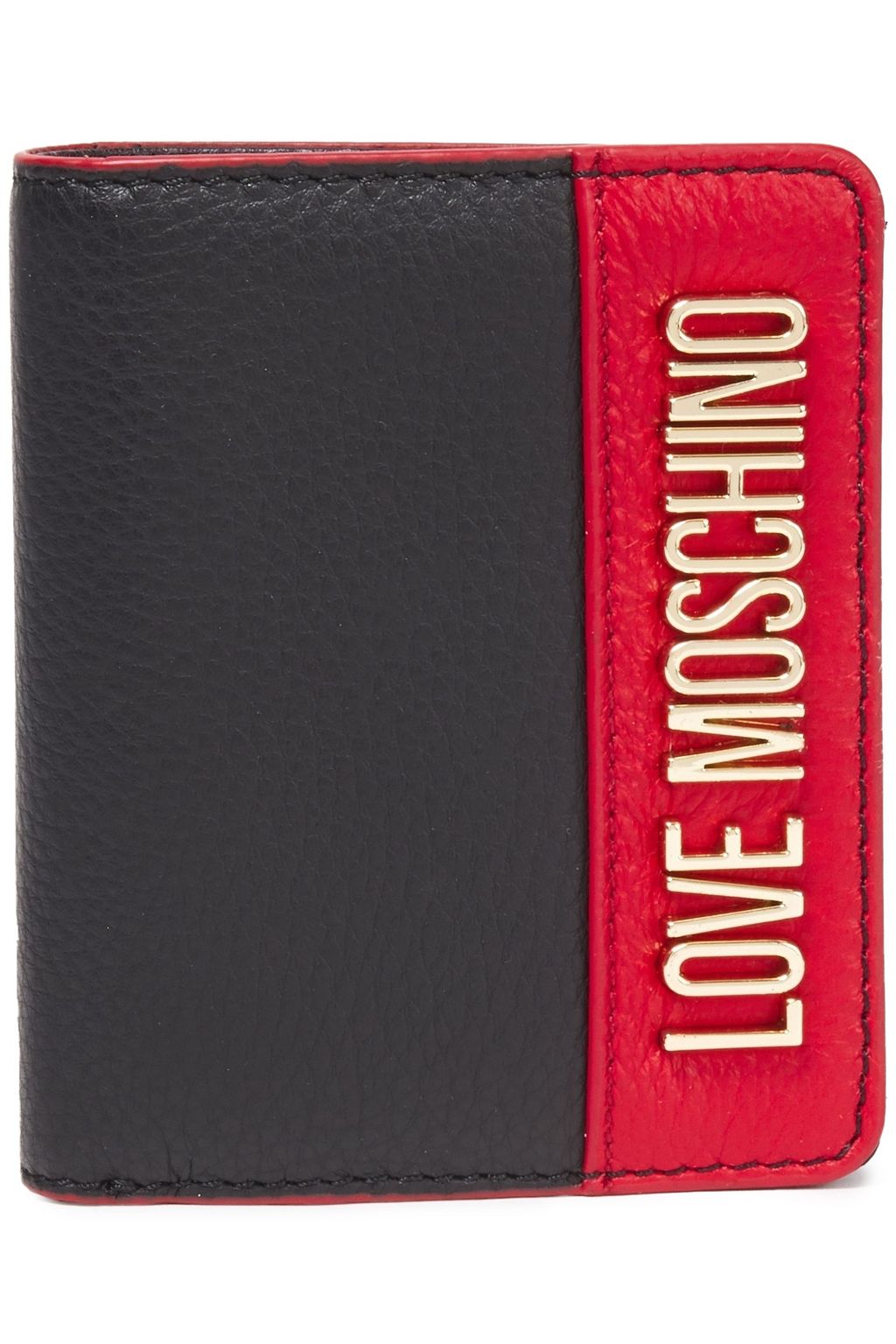 LOVE MOSCHINO Logo-embellished pebbled-leather wallet | THE OUTNET