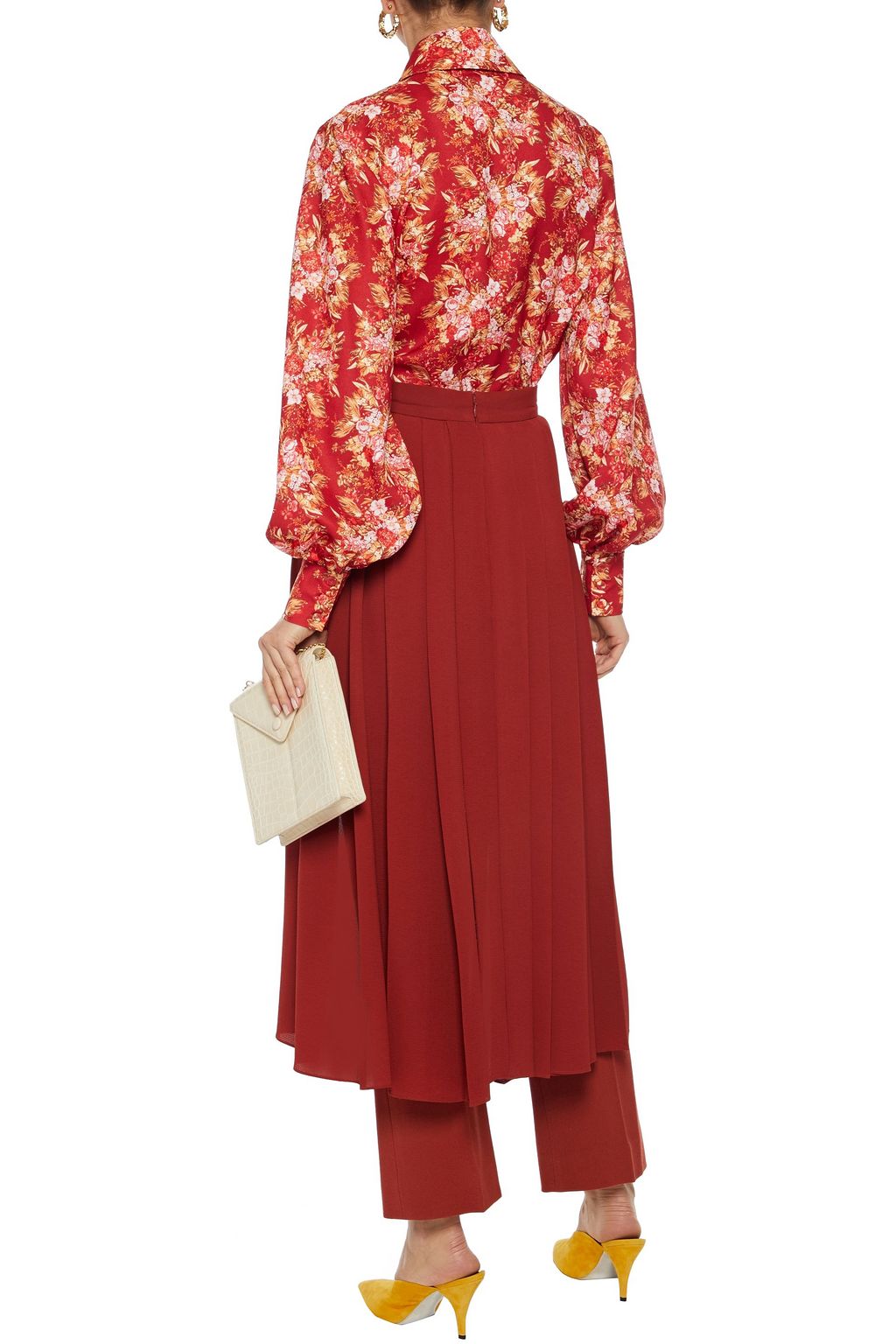 EMILIA WICKSTEAD Petula floral-print satin-crepe shirt | THE OUTNET