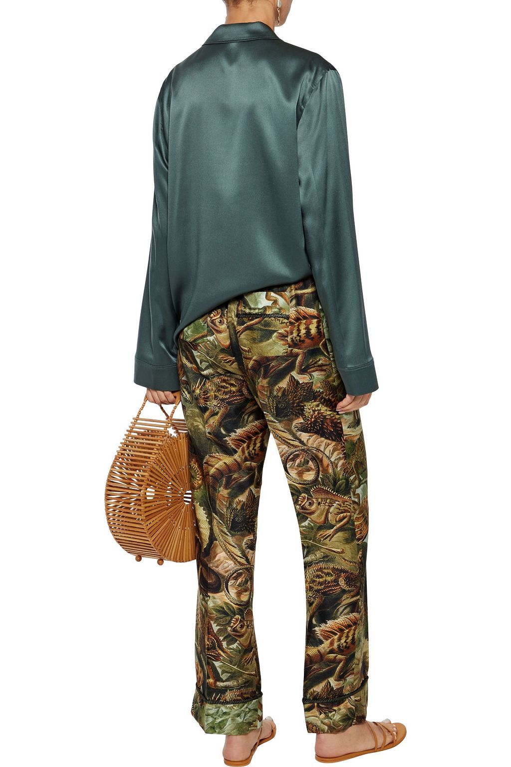 F.R.S. FOR RESTLESS SLEEPERS Etere printed silk-twill straight-leg ...