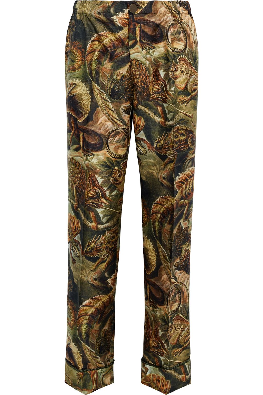 F.R.S. FOR RESTLESS SLEEPERS Etere printed silk-twill straight-leg ...