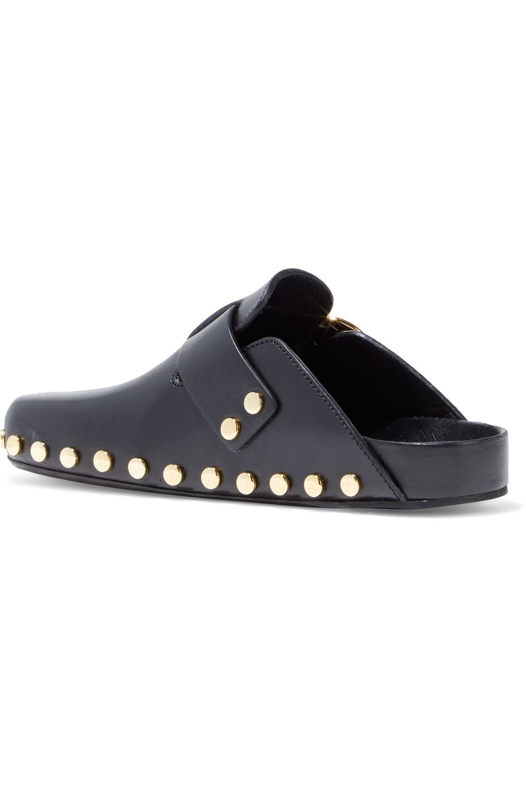 ISABEL MARANT Mirvin buckled studded leather slippers | THE OUTNET
