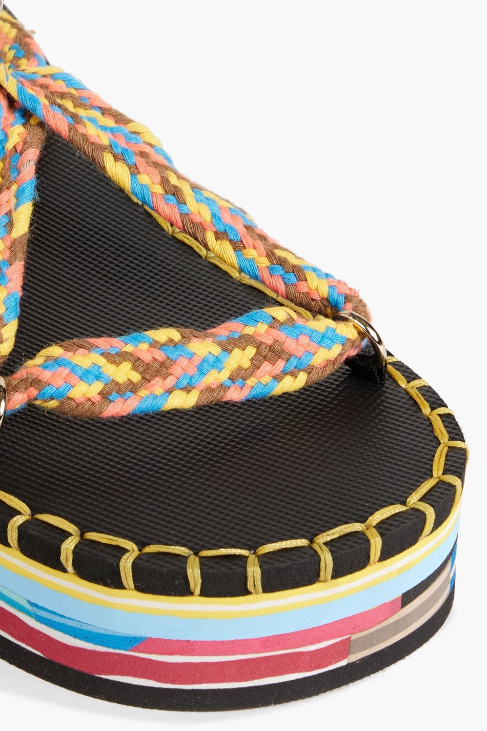 CHLOÉ Lou braided cord platform sandals | THE OUTNET