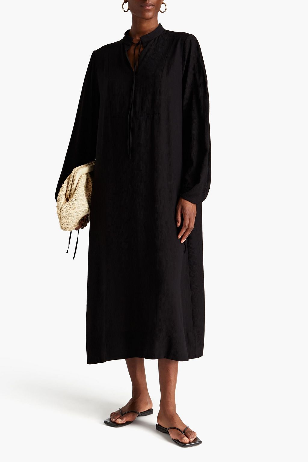 BY MALENE BIRGER Baltarli plissé-crepe midi dress | THE OUTNET