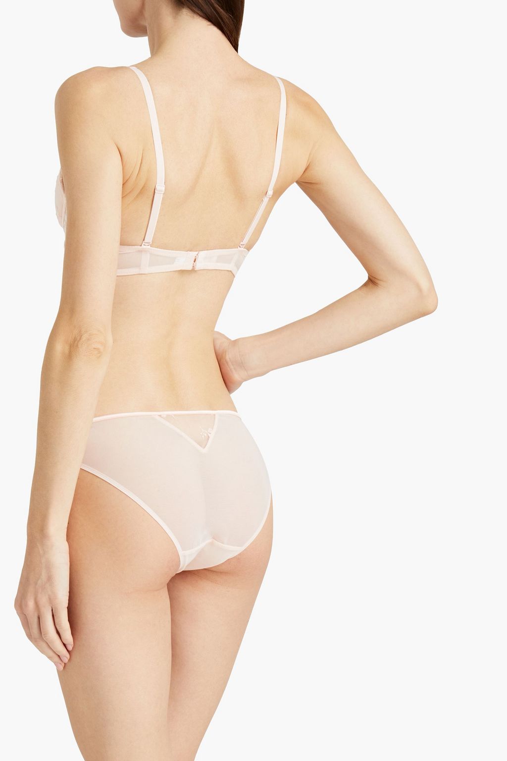 Simone PÉrÈle Embroidered Stretch Tulle Push Up Bra The Outnet