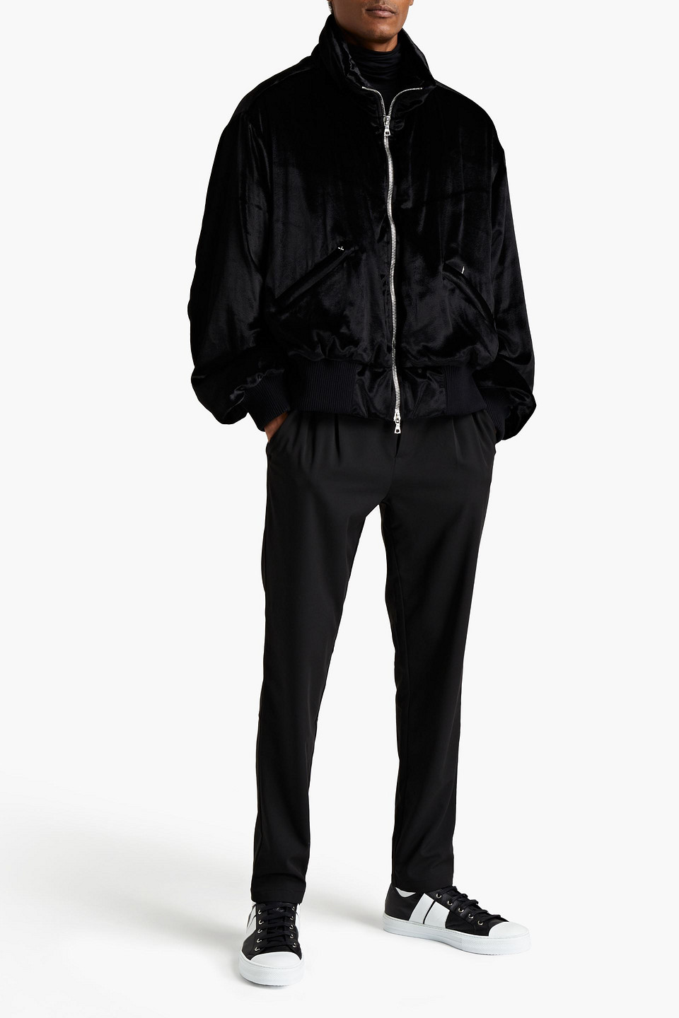 Amiri Oversized Velvet Bomber Jacket In Black | ModeSens
