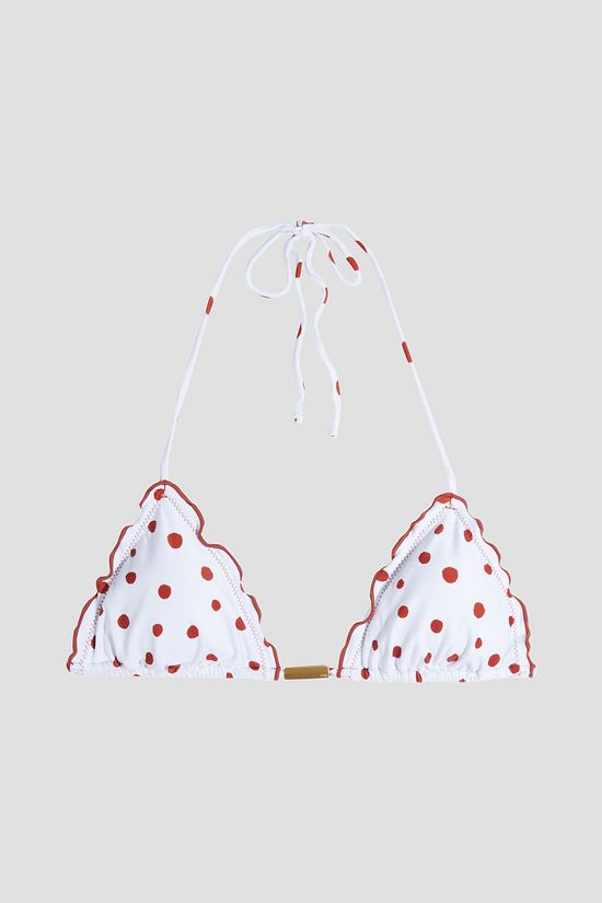VIX PAULA HERMANNY Ripple ruffled polka-dot triangle bikini top | THE ...