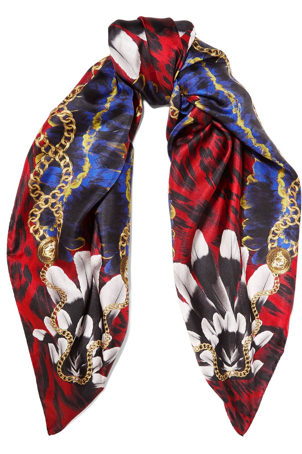 VERSACE Printed silk-satin scarf | THE OUTNET