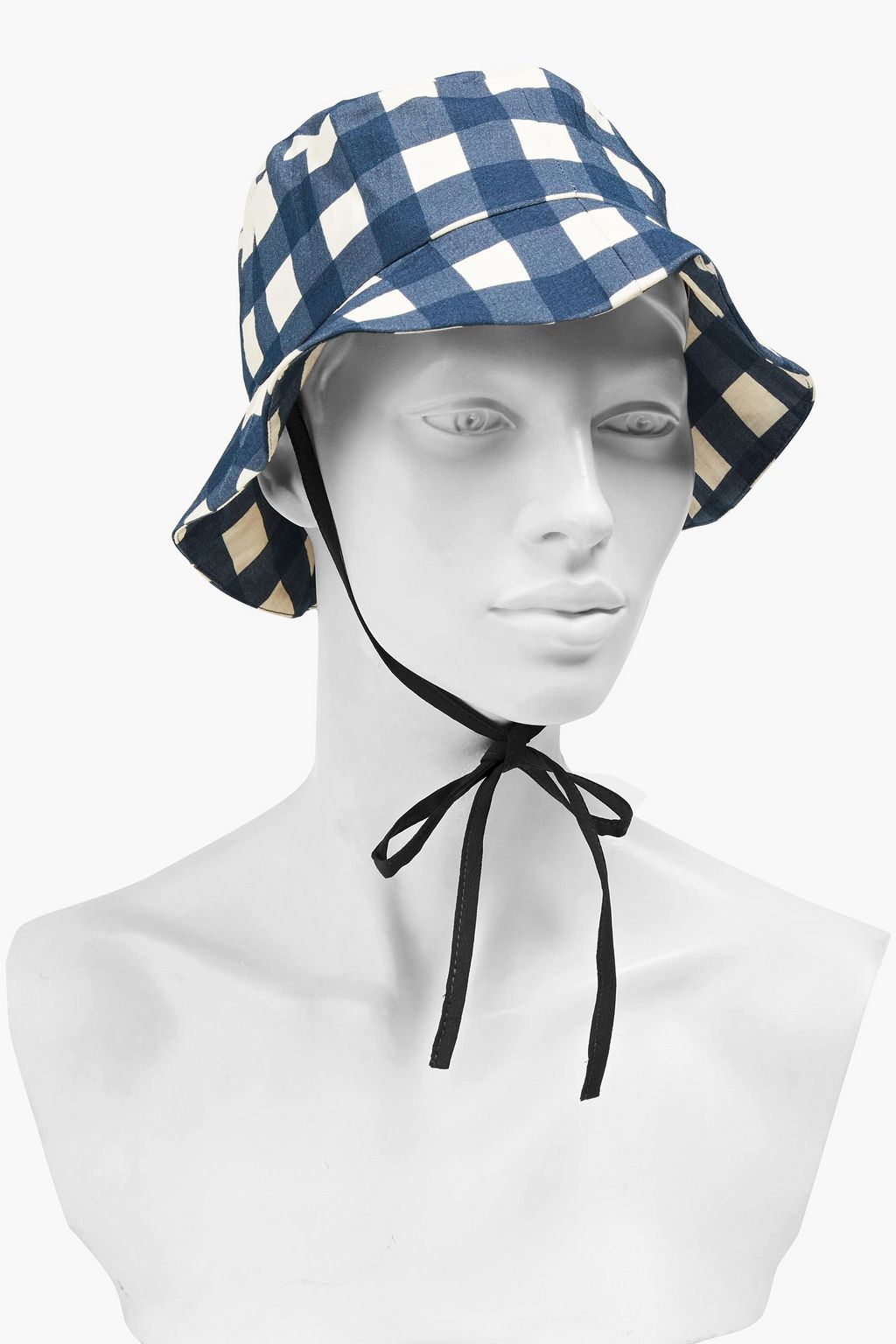 VICTORIA, VICTORIA BECKHAM Checked woven bucket hat | THE OUTNET