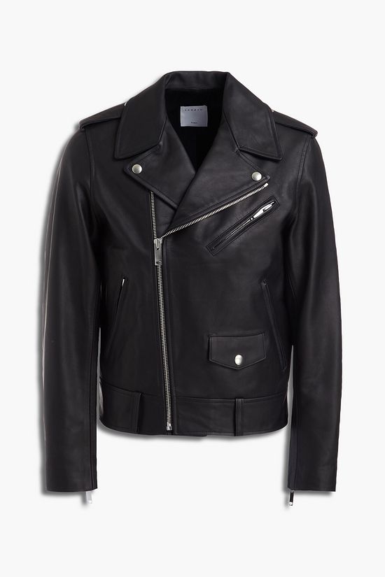 SANDRO Leather biker jacket | THE OUTNET