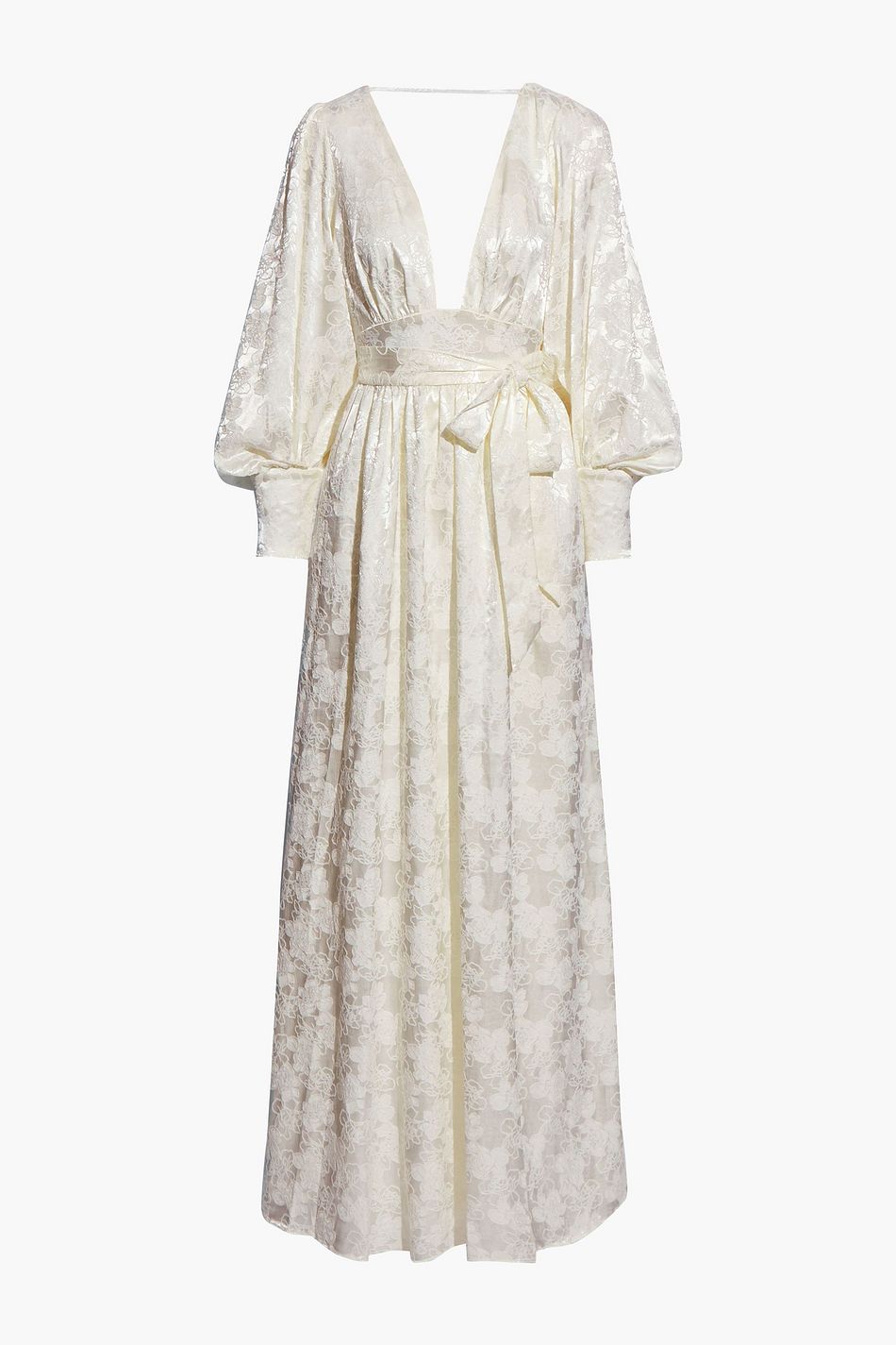 ONE33 SOCIAL Open-back belted stretch-jacquard maxi dress | THE OUTNET