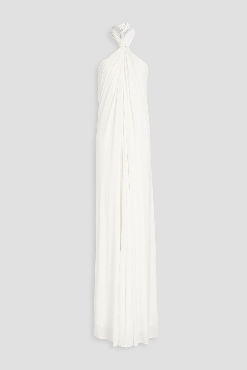 Halston Lilah Open Back Twisted Stretch Jersey Halterneck Gown The Outnet