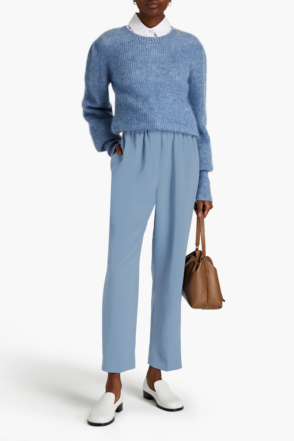 Theory Tapered Crepe Pants | ModeSens