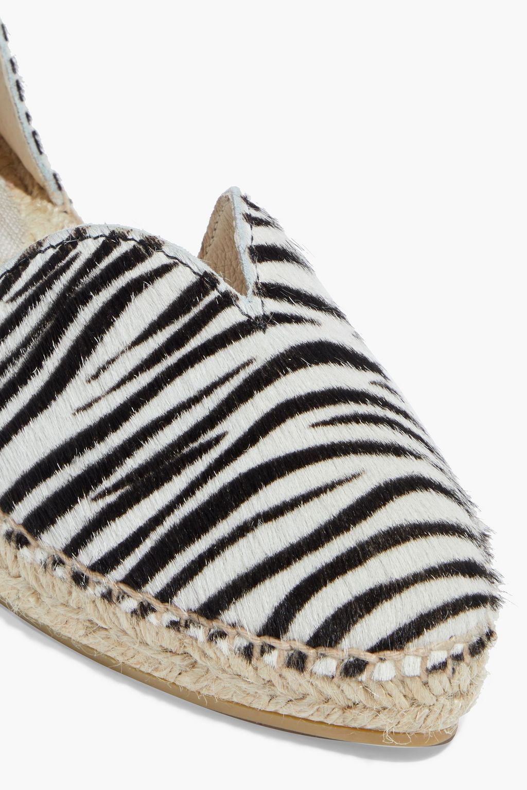 MANEBÍ Zebra-print calf-hair flats | THE OUTNET