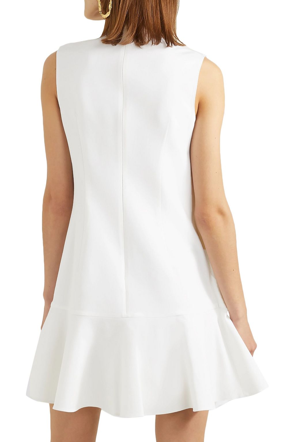 Valentino Garavani Bow Embellished Wrap Effect Wool Blend Crepe Mini